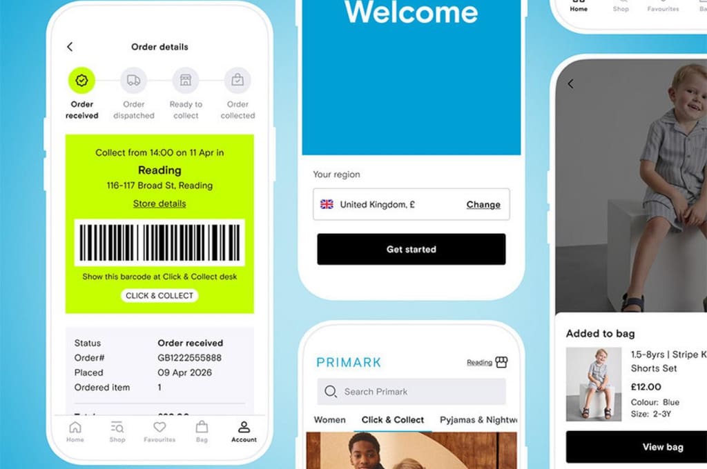 Primark shows availabilities in mobile app in the UK - Retail Optimiser